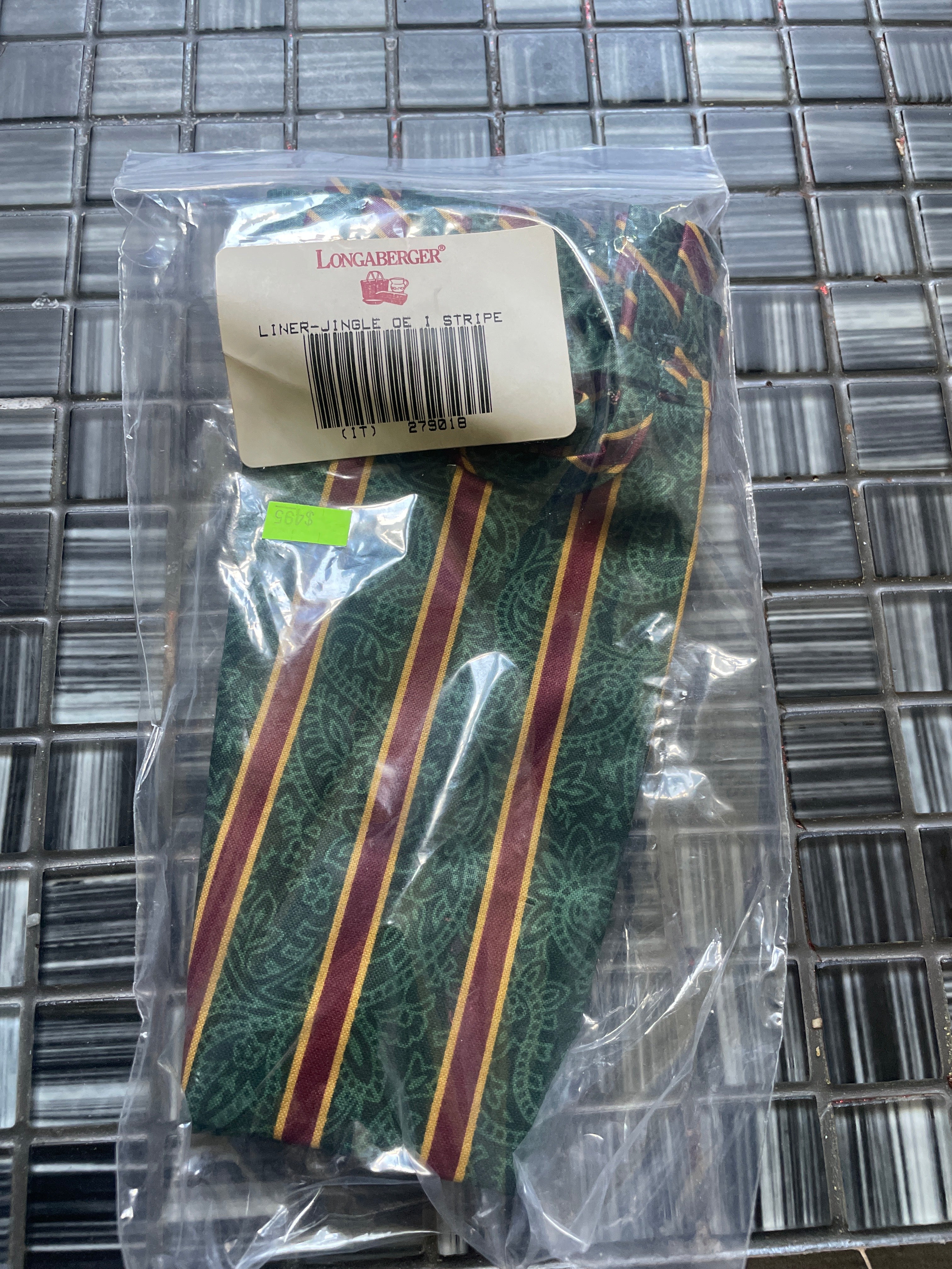 Longaberger jingle liner in over the edge imperial stripe – Bonkers 4 ...