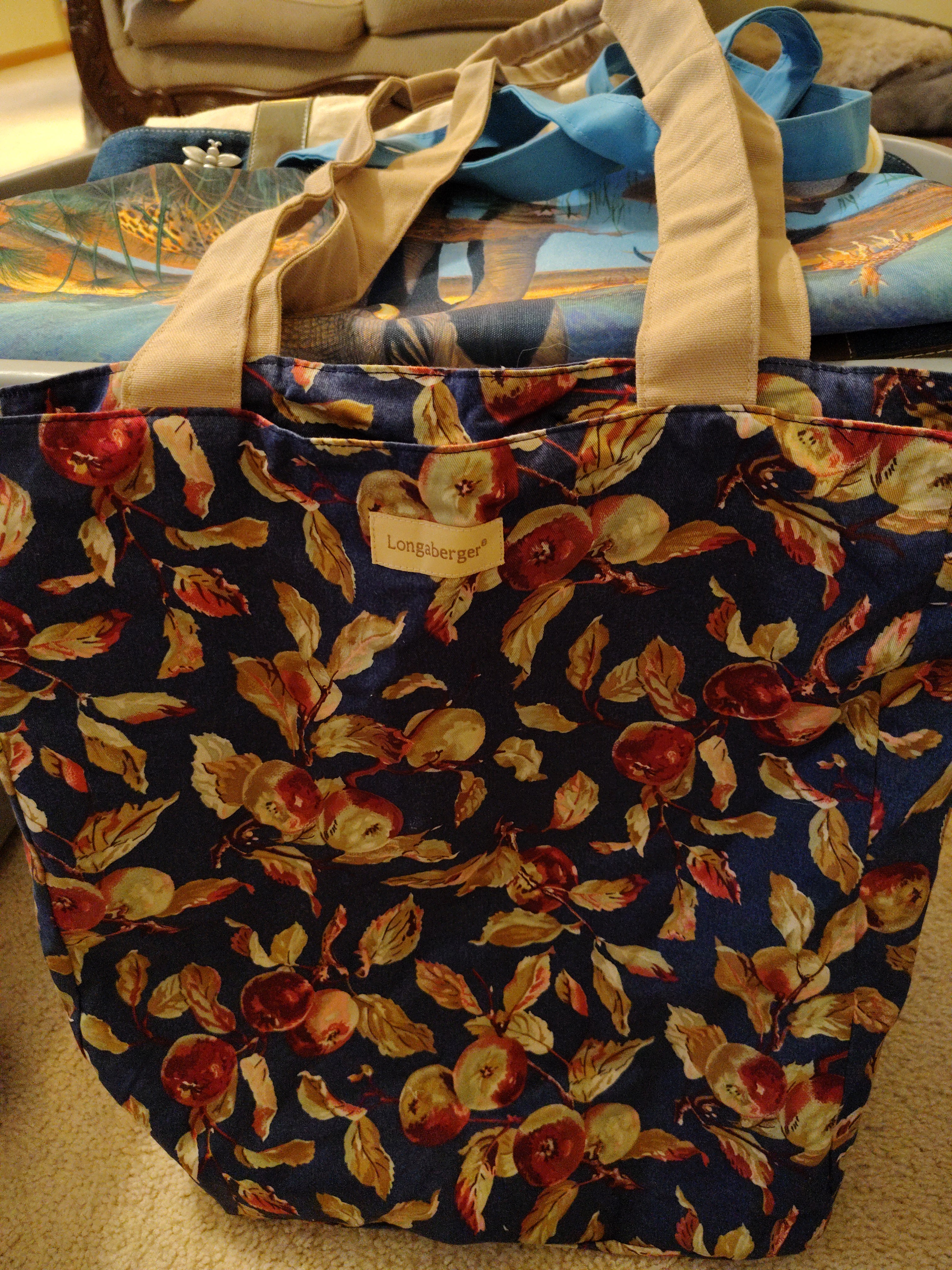 Longaberger large tote in early harvest – Bonkers 4 Baskets